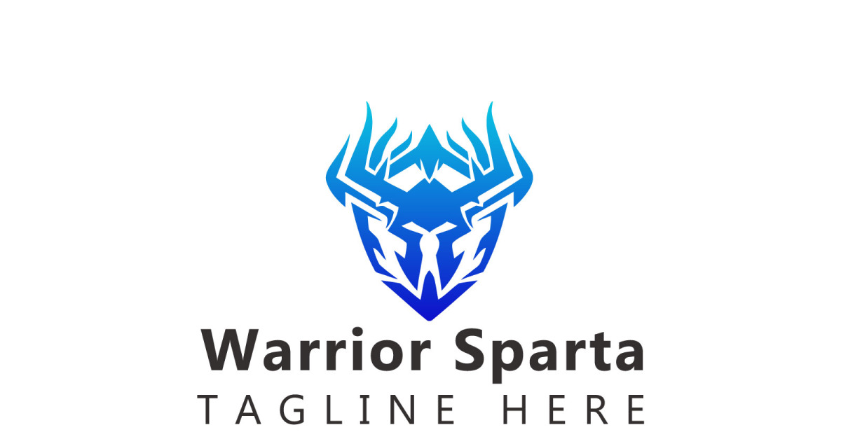 Logo du chevalier, modèle de logo du guerrier Sparta