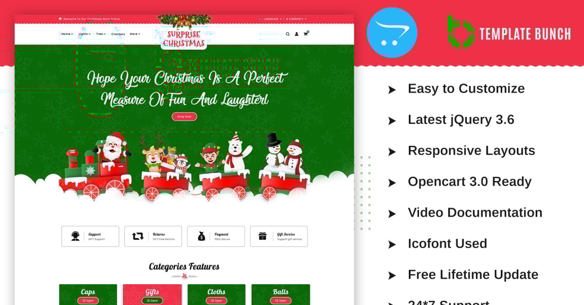Surprise Christmas - Responsive OpenCart Theme für eCommerce