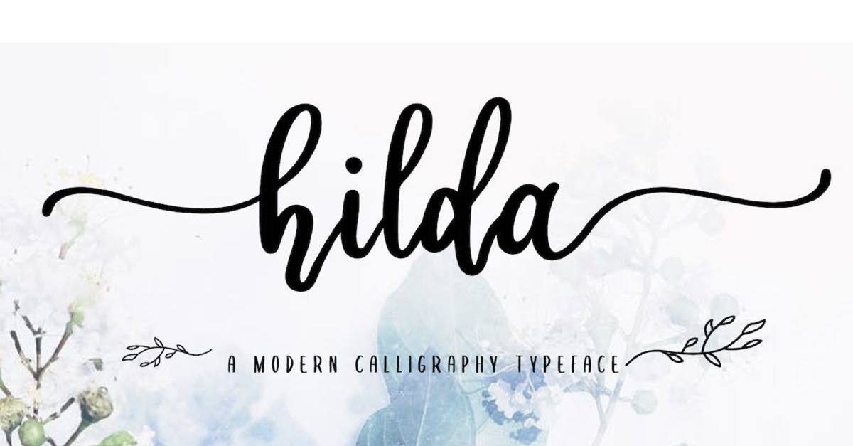 Police de script de caligraphie moderne Hilda