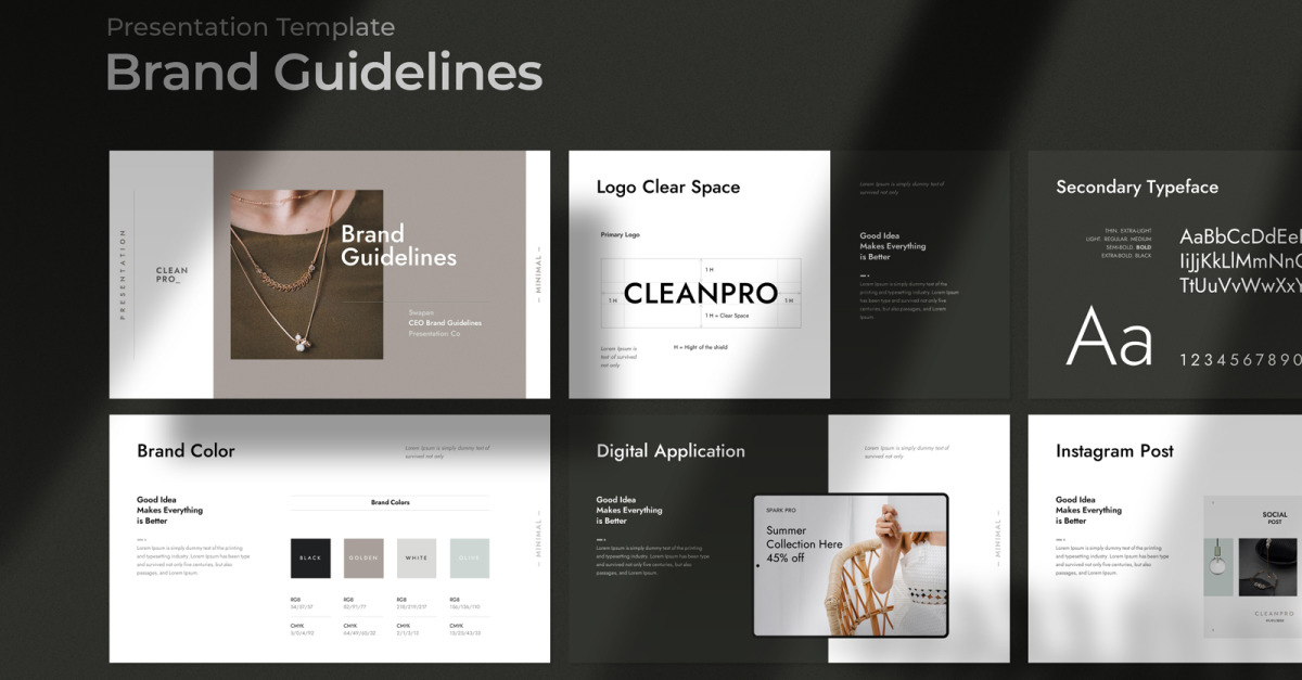 Brand Guidelines Google Slide Layout - TemplateMonster