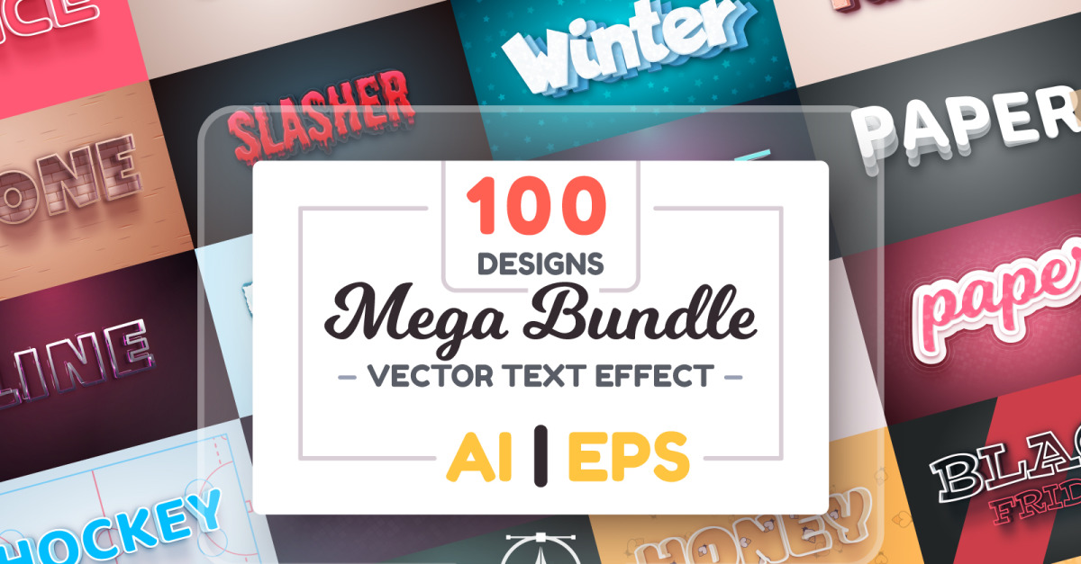 Définir 100 effets de texte modifiables, styles de police, styles ...