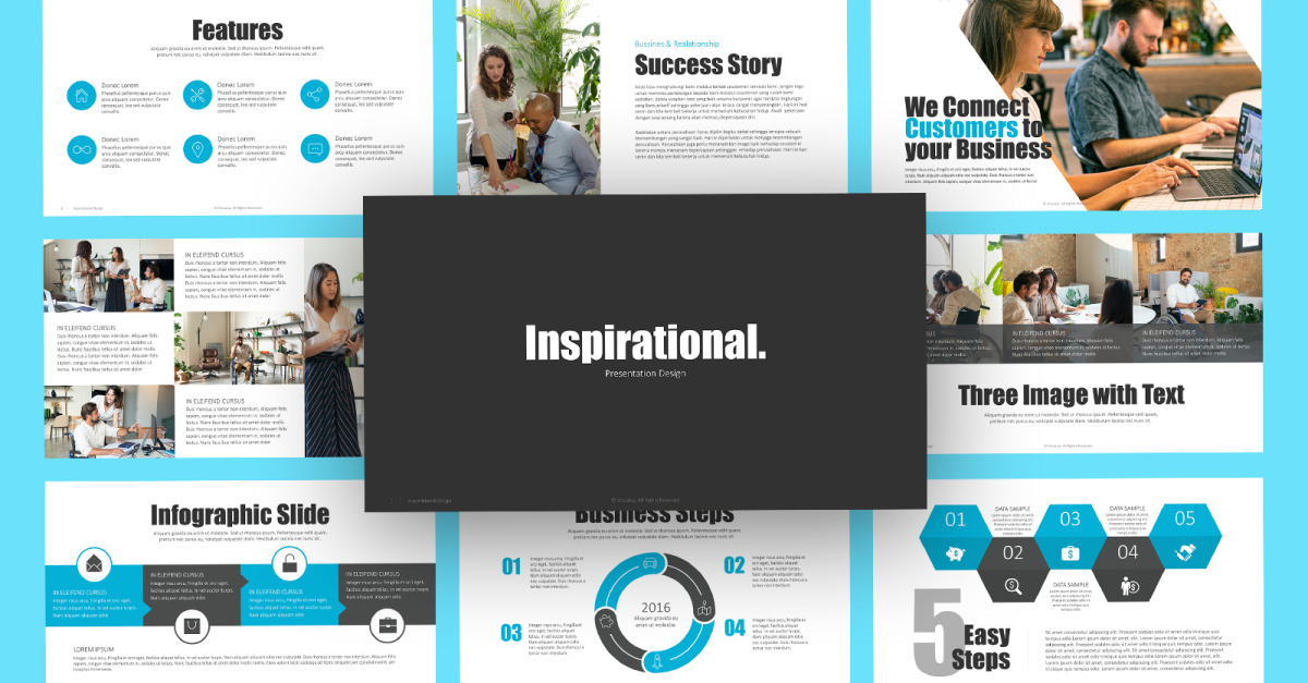 Modèle PowerPoint d'entreprise professionnelle inspirante