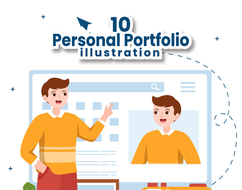 10 Personal Portfolio Illustration #302160 - TemplateMonster