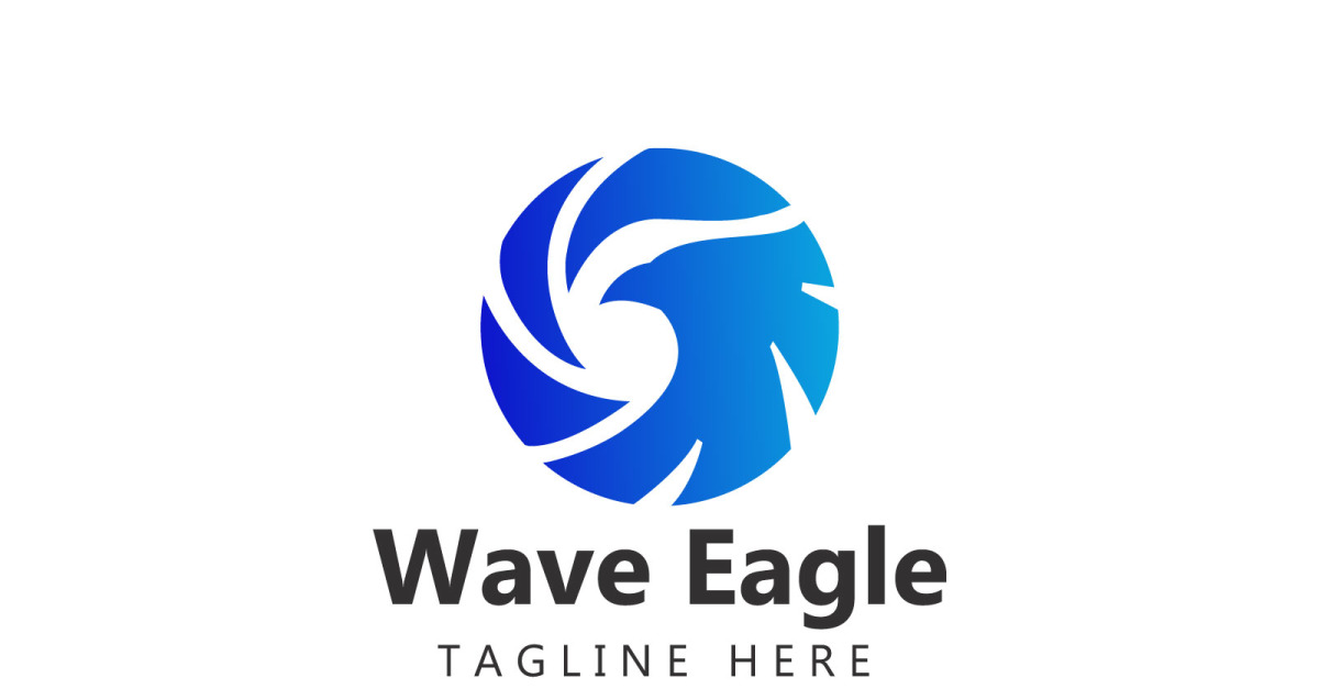 Eagle Logo And Wave Eagle Logo Template - TemplateMonster