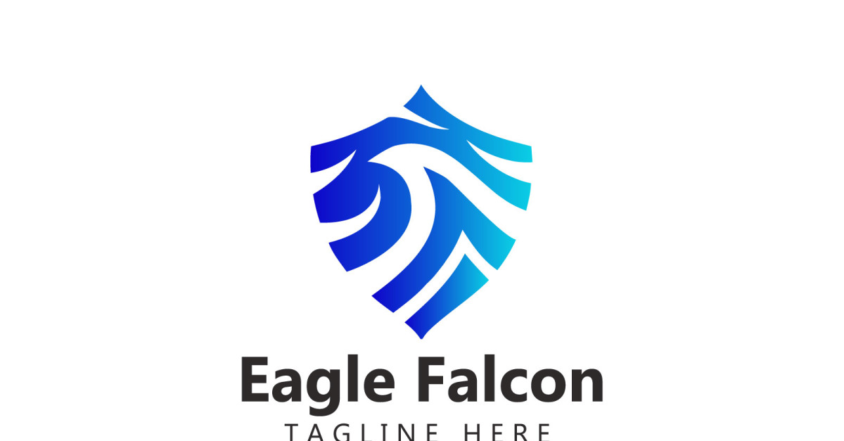 Eagle Wave Logo And Circle Bird Eagle Falcon Wave Logo Template