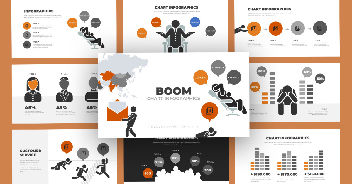 Bom Grafiği İnfografik Analitik PowerPoint Şablonu