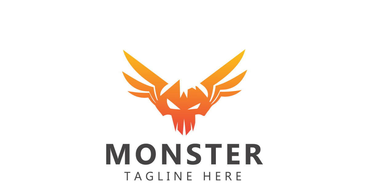 Dark Game Logo And Monster Logo Template - TemplateMonster