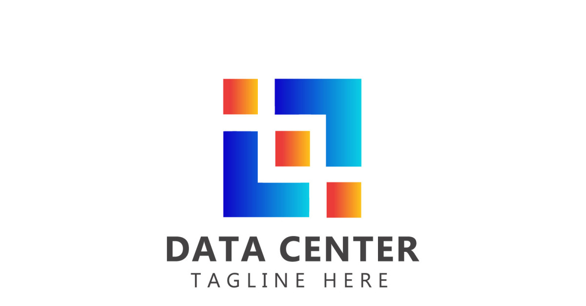 Data Center Logo And Database Hosting Logo Template