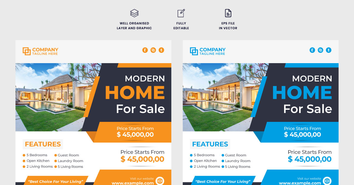 Home sale social media post template - TemplateMonster