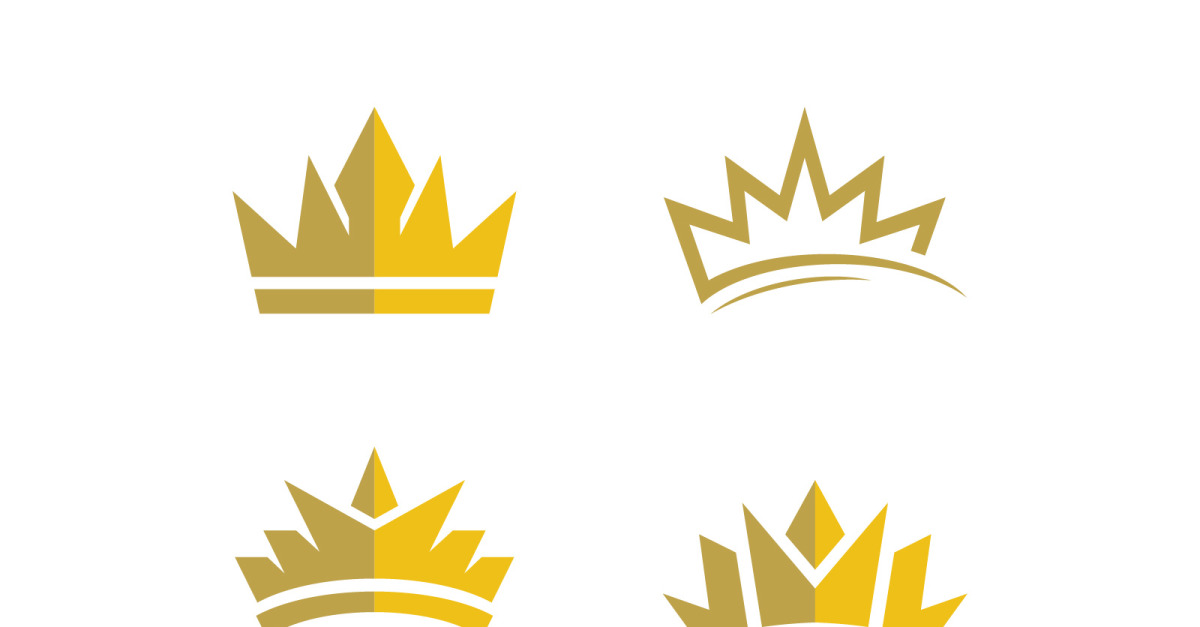 Modèle de conception de logo de concept de couronne V9