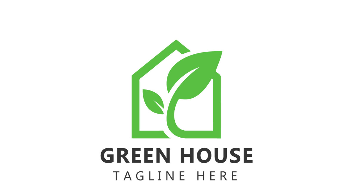 Green House Logo And Nature Plant House Logo Template