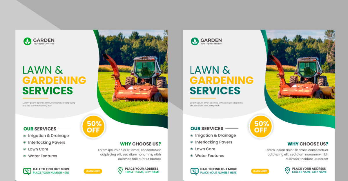 Vector agricultural and farming services social media post design