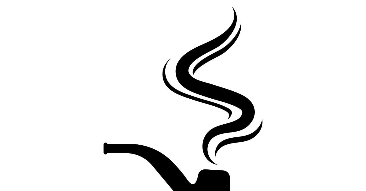 Conception d'illustration vectorielle d'icône de logo de fumer de pipe 10
