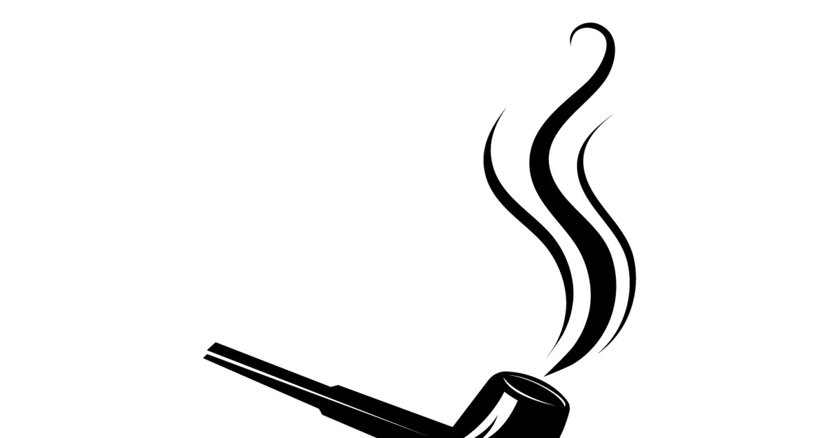 Conception d'illustration vectorielle d'icône de logo de fumer de pipe 16