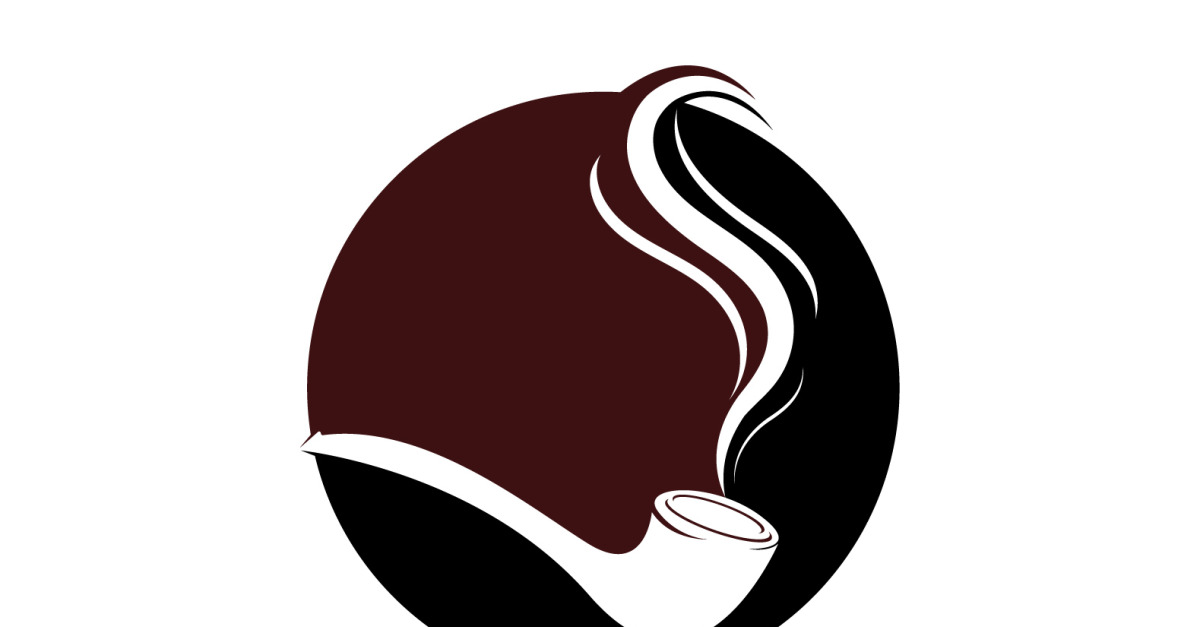 Conception d'illustration vectorielle d'icône de logo de fumer de pipe 19