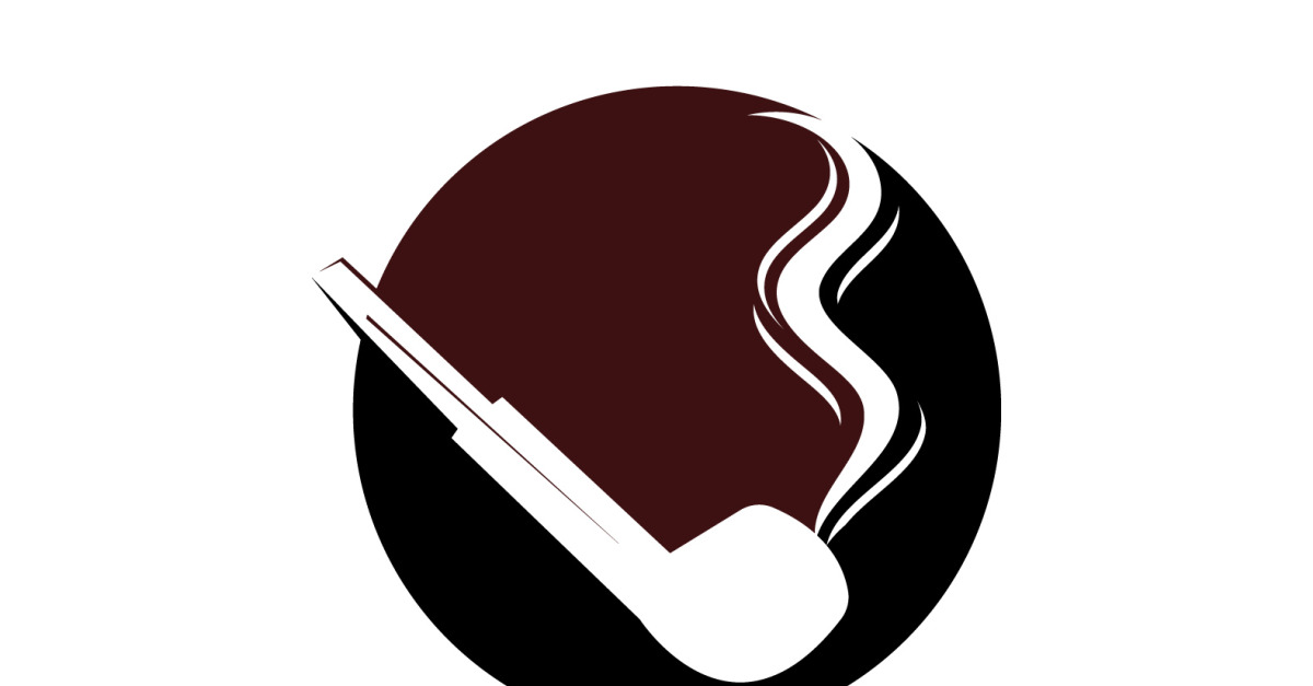 Conception d'illustration vectorielle d'icône de logo de fumer de pipe 32