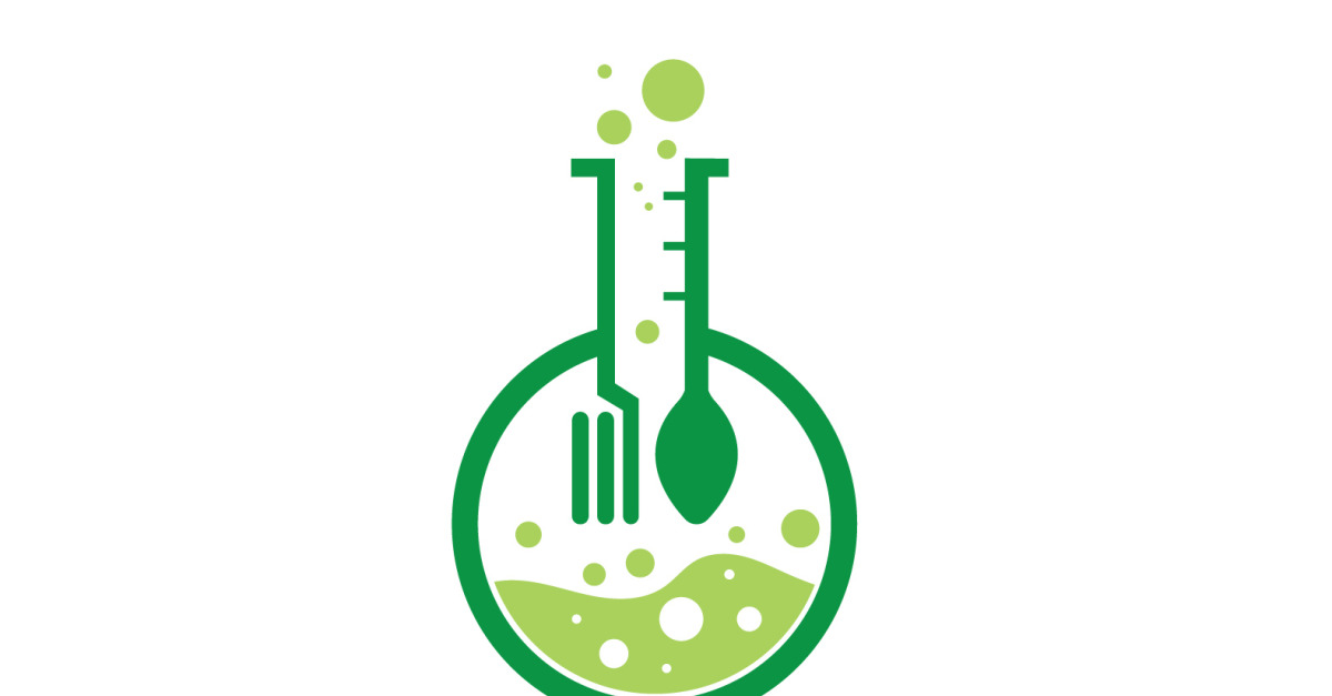 Food Lab logo Vector Icono Ilustración Diseño Plantilla 19