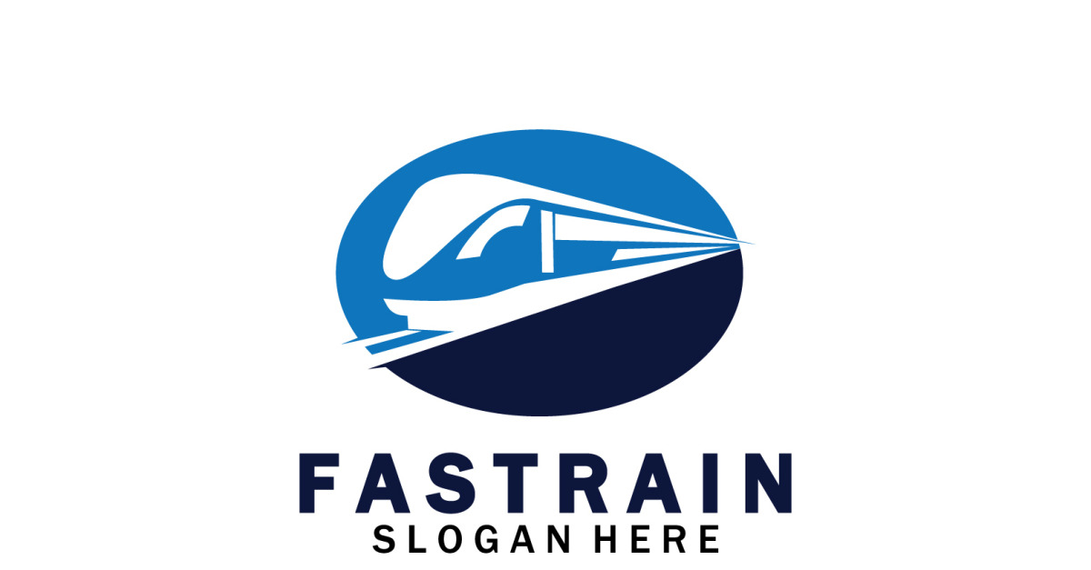Pociąg Logo Wektor Ilustracja Projektowanie Logo Szybkiego Pociągu 30
