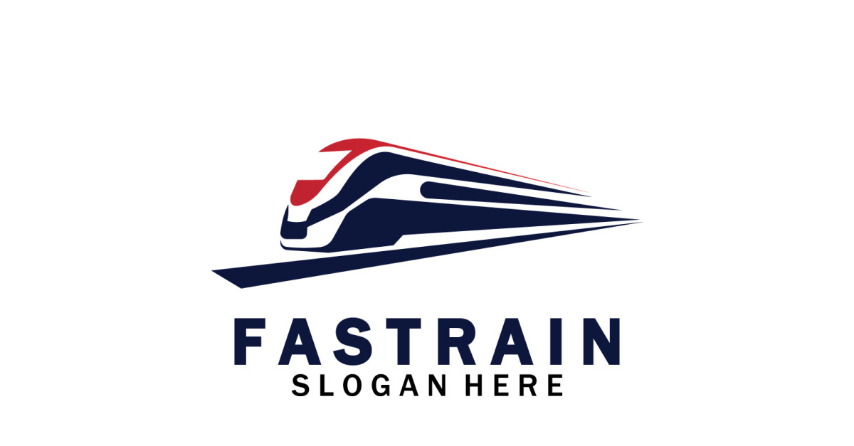 Trem Logo Ilustração Vetorial Design Logo Trem Rápido 14