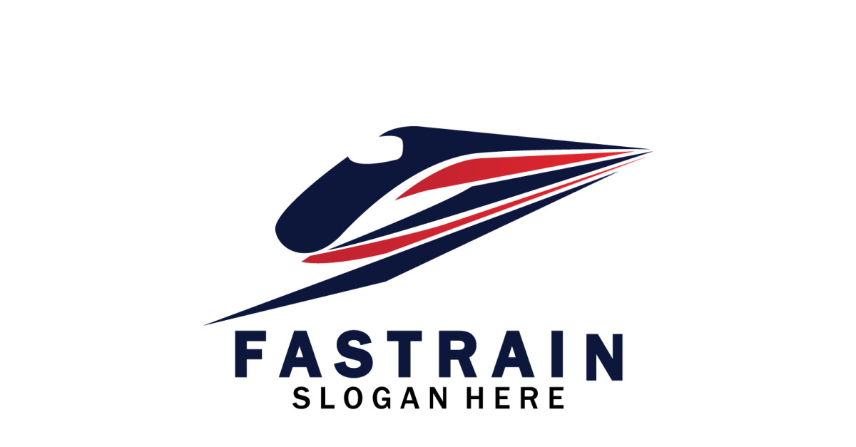 Trem Logo Ilustração Vetorial Design Logo Trem Rápido 16