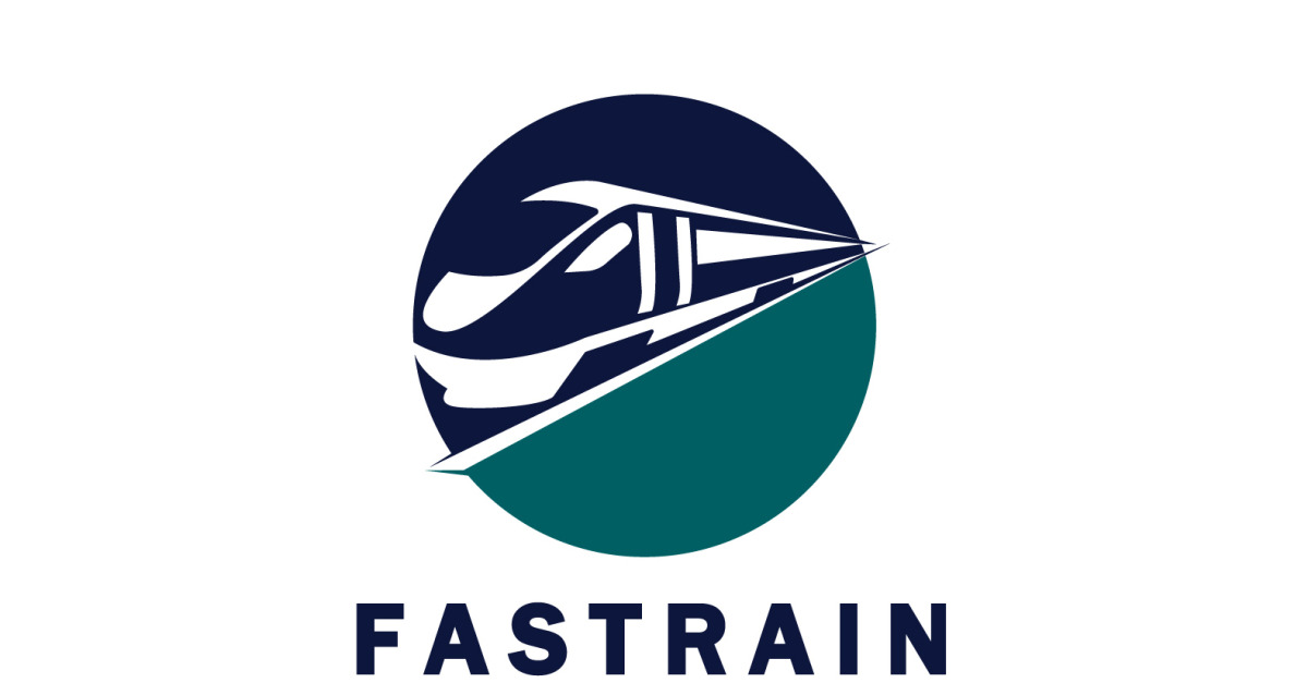 Trem Logo Ilustração Vetorial Design Logo Trem Rápido 35