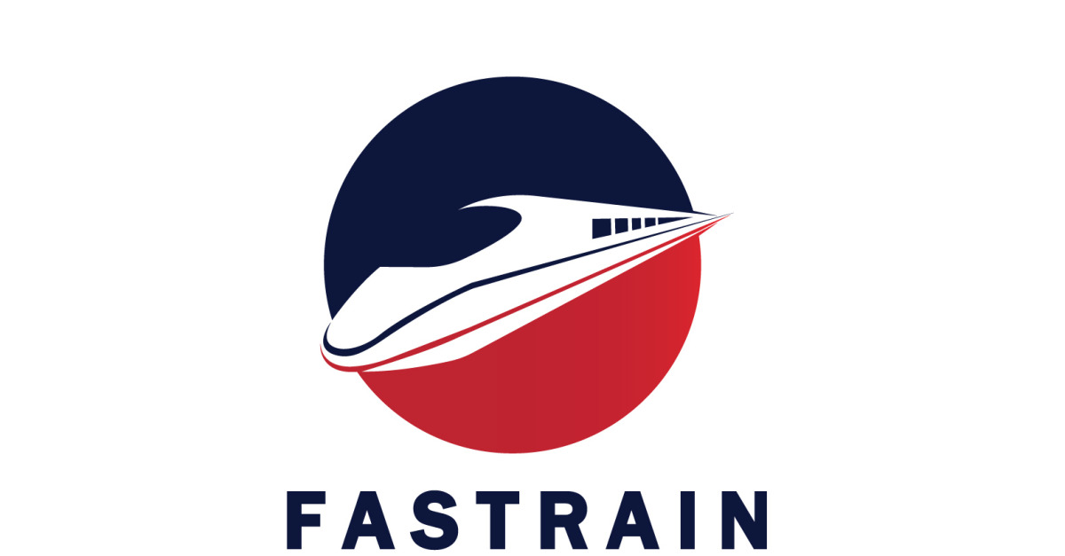 Trem Logo Ilustração Vetorial Design Logo Trem Rápido 36