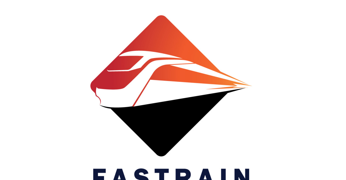 Trem Logo Ilustração Vetorial Design Logo Trem Rápido 44
