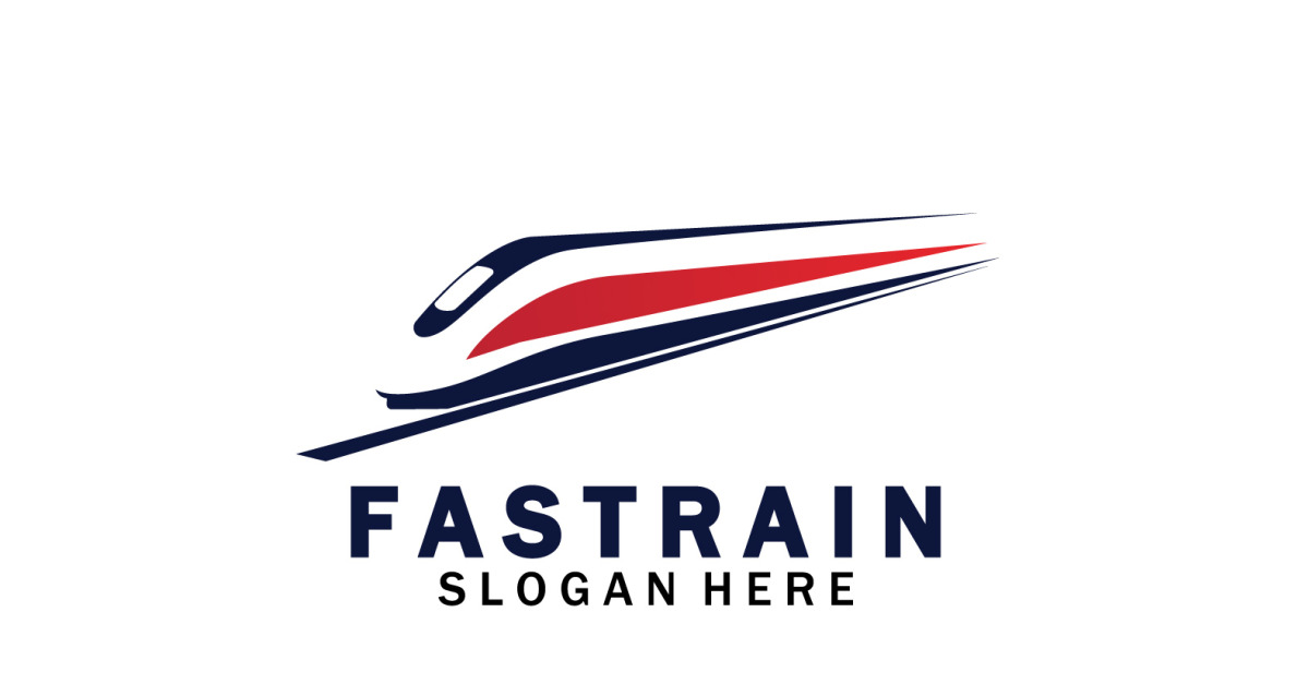 Trem Logo Vector Ilustração Design Logo Trem Rápido 12