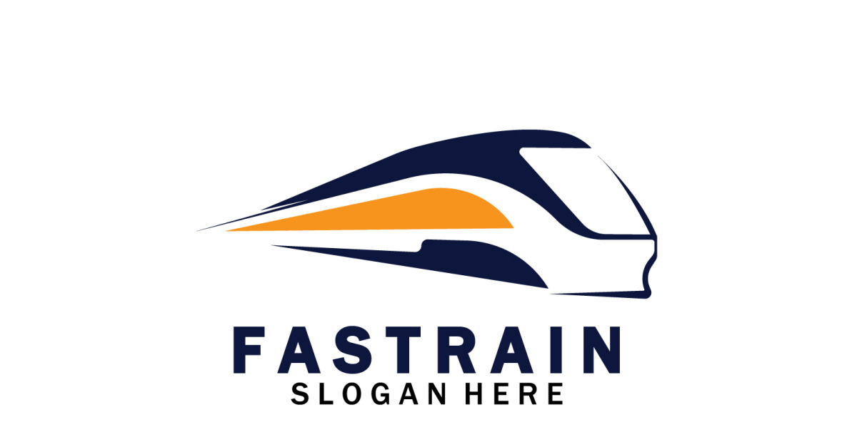 Trem Logo Vector Ilustração Design Logo Trem Rápido 19