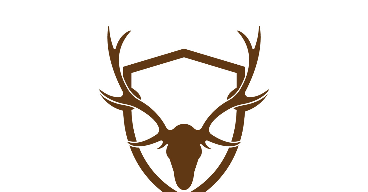 Creative Deer Shield Logo Design Symbol Vector Illustration 17