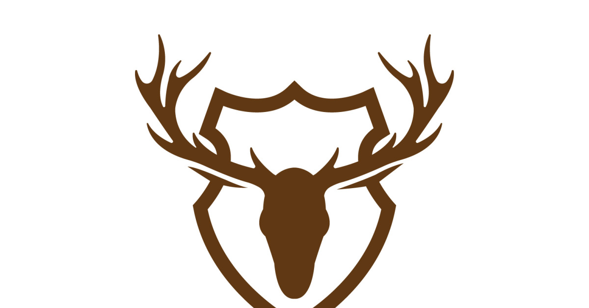 Creative Deer Shield Logo Design Symbol Vector Illustration 27