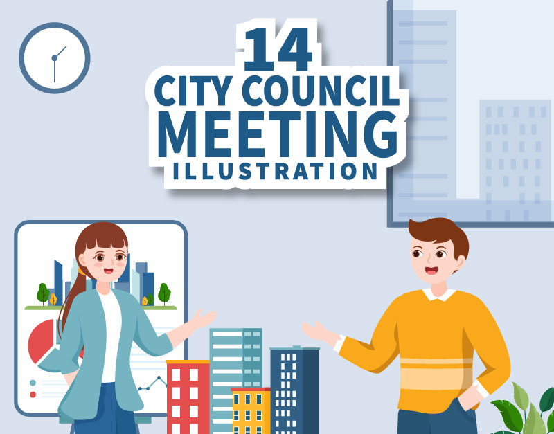 14 Stadtratssitzung Illustration #303660 - TemplateMonster