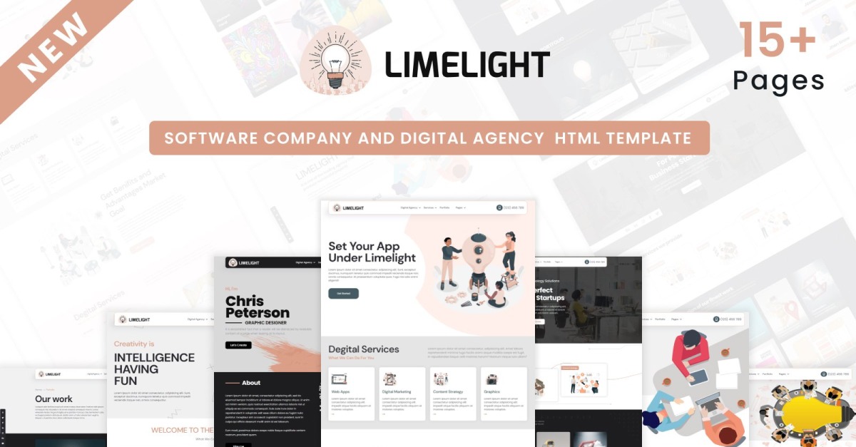 Limelight - Plantilla HTML para empresa de software y agencia digital
