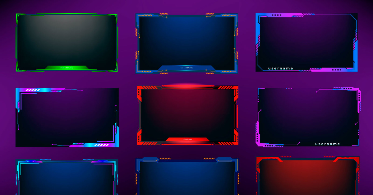 Twitch-Stream-Overlay-Paket inklusive Facecam-Overlay-Design, offline ...