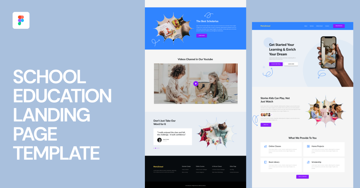 School Education Landing Page Template - TemplateMonster