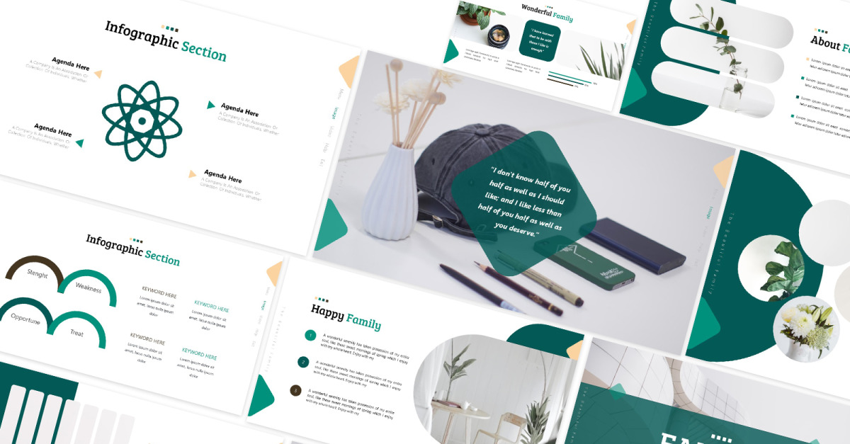 Famille Wonderful Family Theme Powerpoint Template