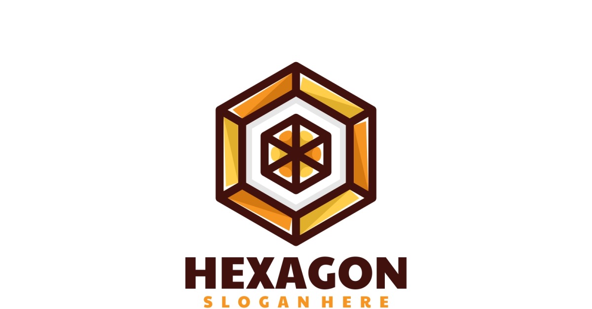 Hexagon Simple Logo Style #304488 - TemplateMonster