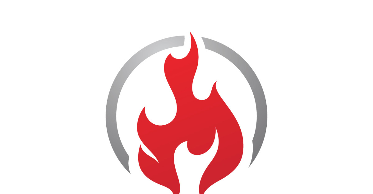 Ateş alev vektör çizim tasarımı V11 #304517 - TemplateMonster