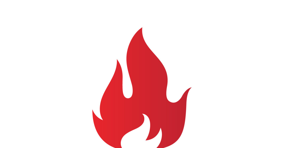 Ateş alev vektör çizim tasarımı V2 #304509 - TemplateMonster