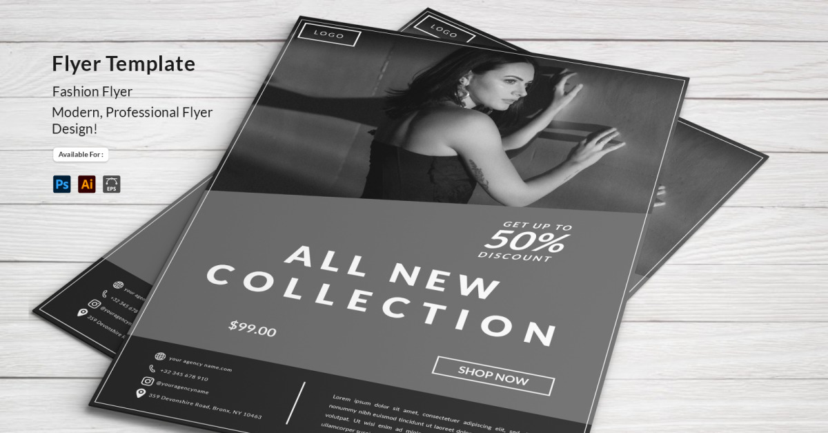 Fashion Collection Flyer Template #304588 - TemplateMonster