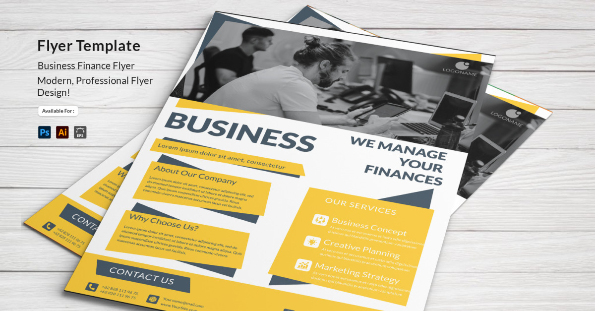 Finance Accounting Business Flyer Template - TemplateMonster