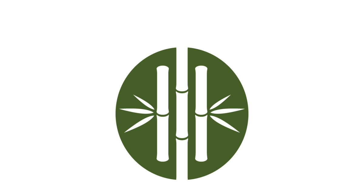 Green Bamboo Logo vector illustration Design V1