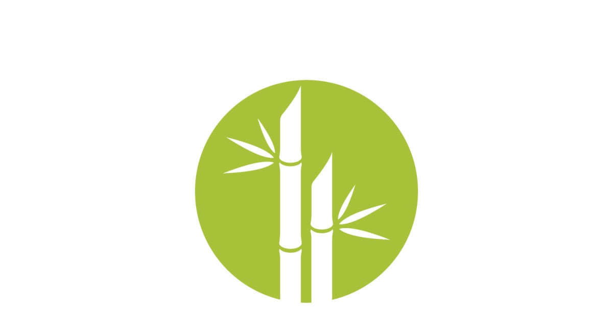 Green Bamboo Logo vector illustration Design V6