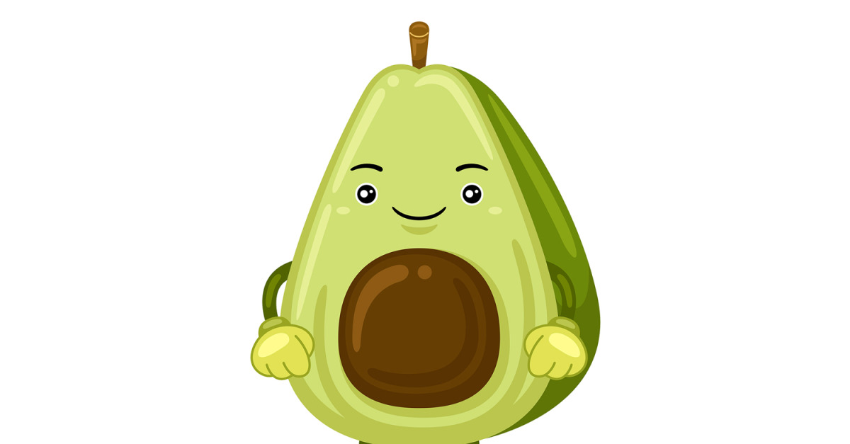 Avocado Mascot Character Vector Illustration