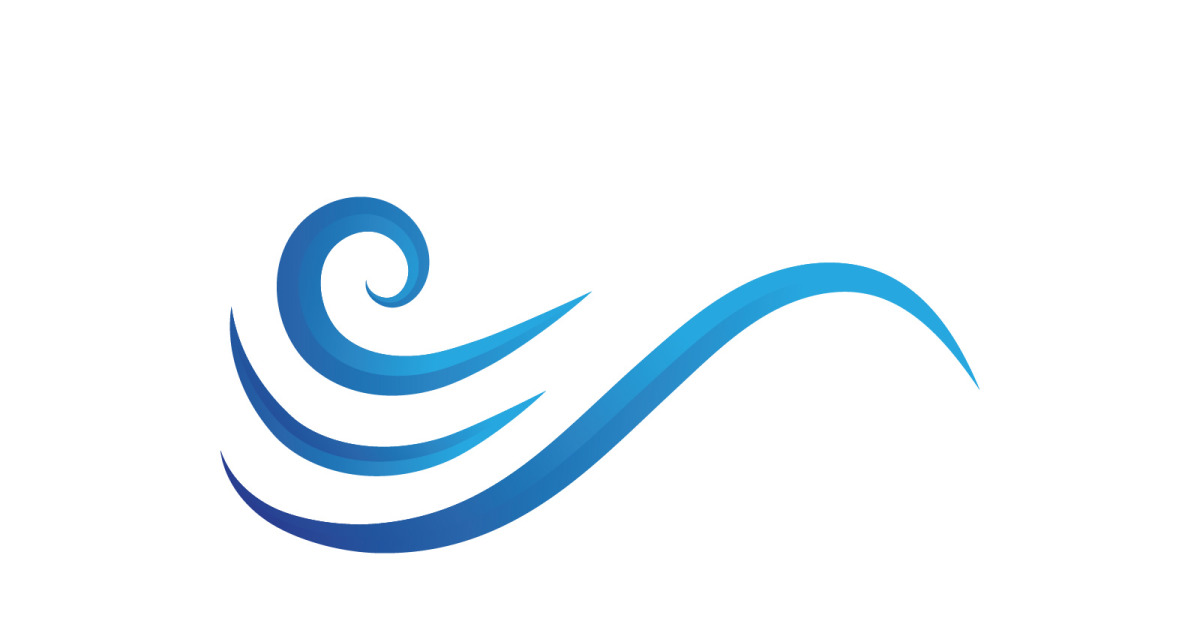 Blaue Welle Logo Vektor. Wasserwellenillustrationsschablonendesign V11