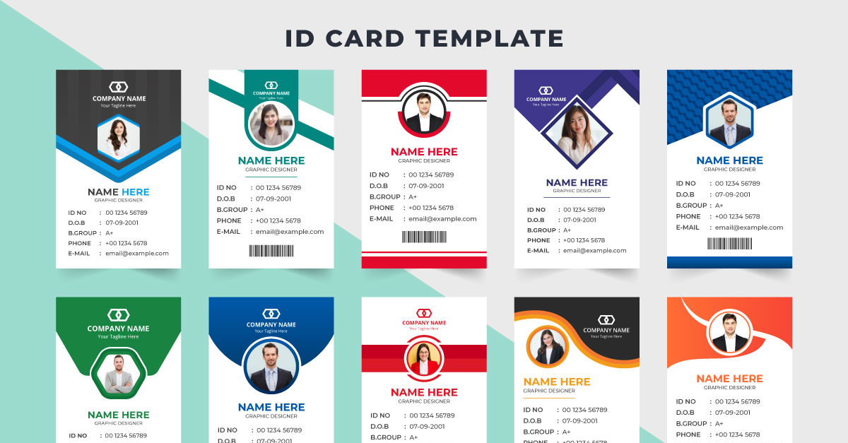 Company and academic ID card bundle #304912 - TemplateMonster