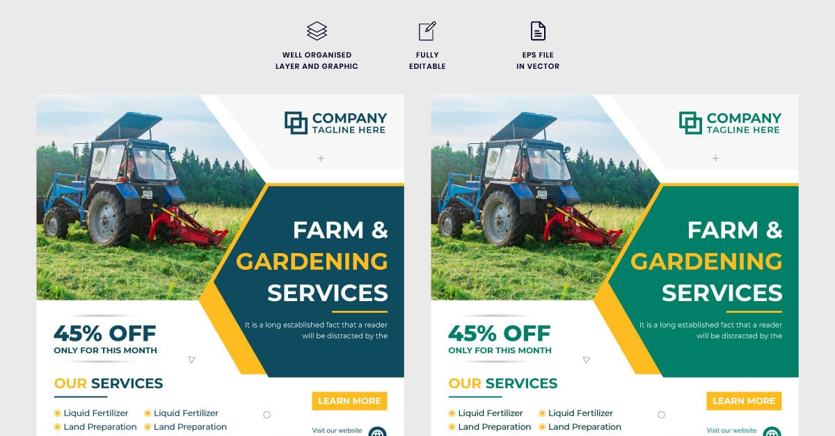 Agriculture farming service poster #305236 - TemplateMonster