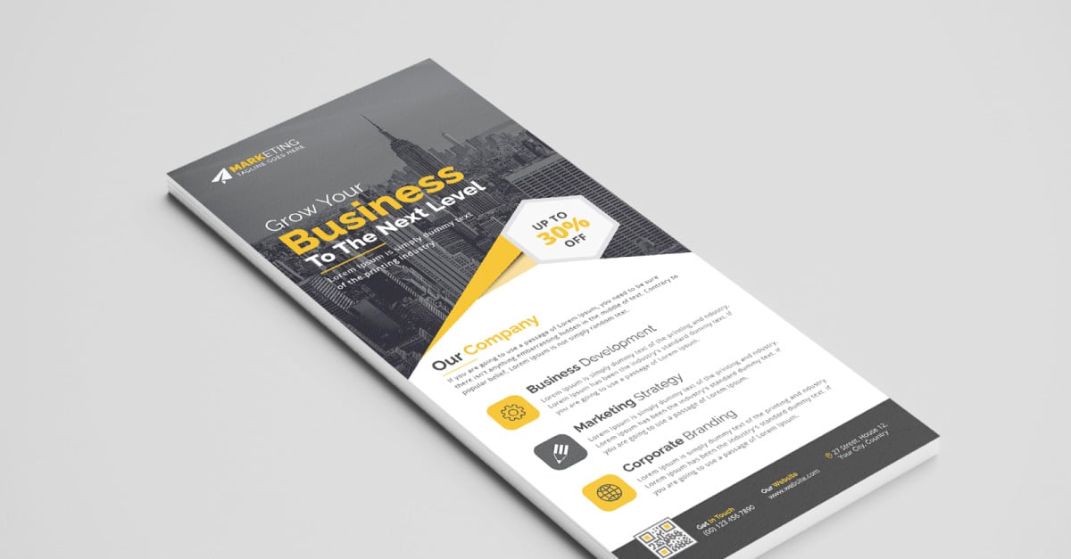 Professional Rack Card, DL Flyer Design - TemplateMonster