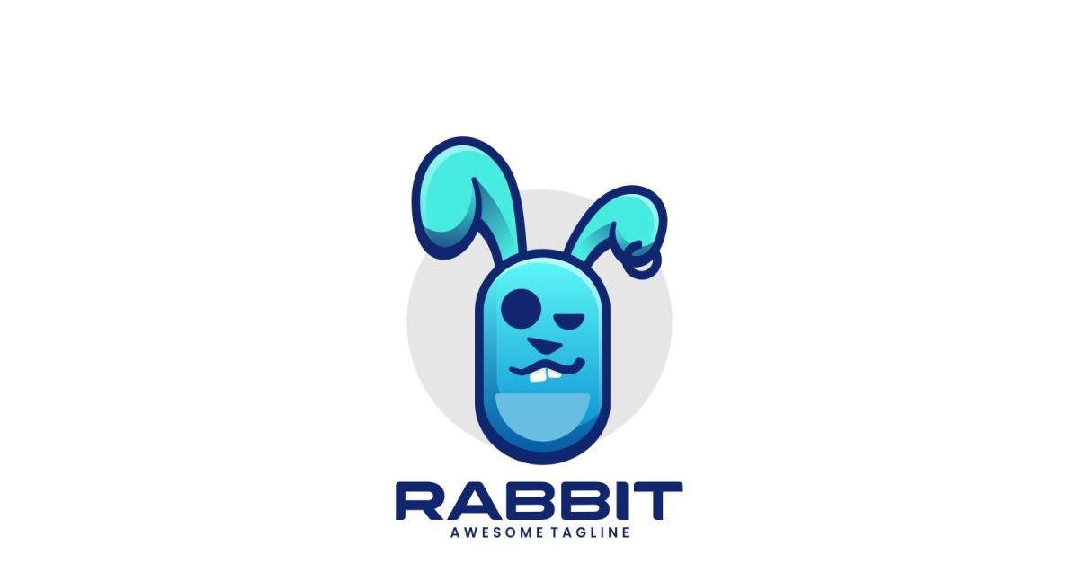 Rabbit Simple Mascot Logo 1 #305210 - TemplateMonster