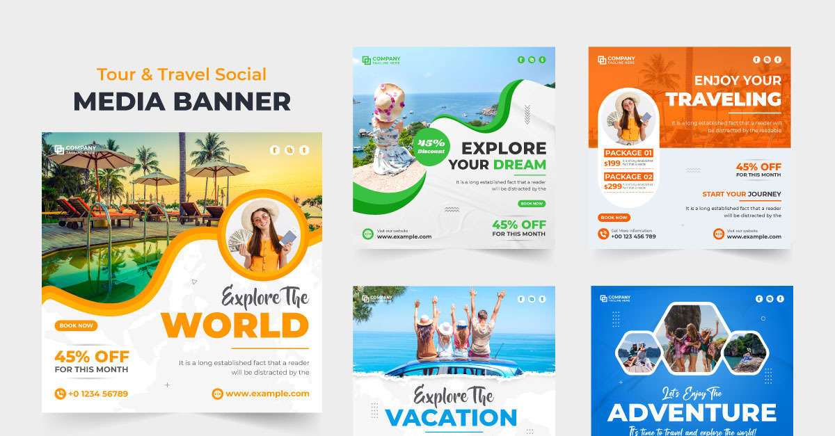 Travel agency promotion template bundle - TemplateMonster